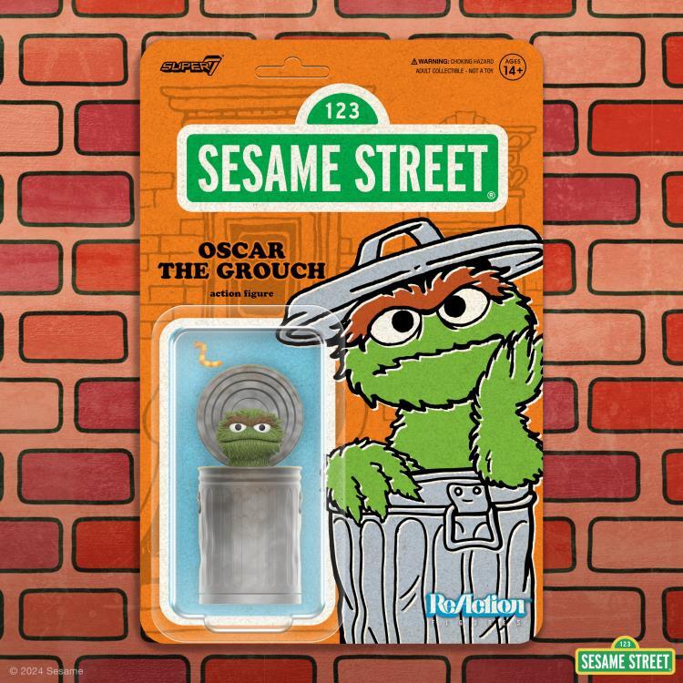 Reaction Oscar the Grouch Sesame Street Wave 2 figure | Funky Town ...